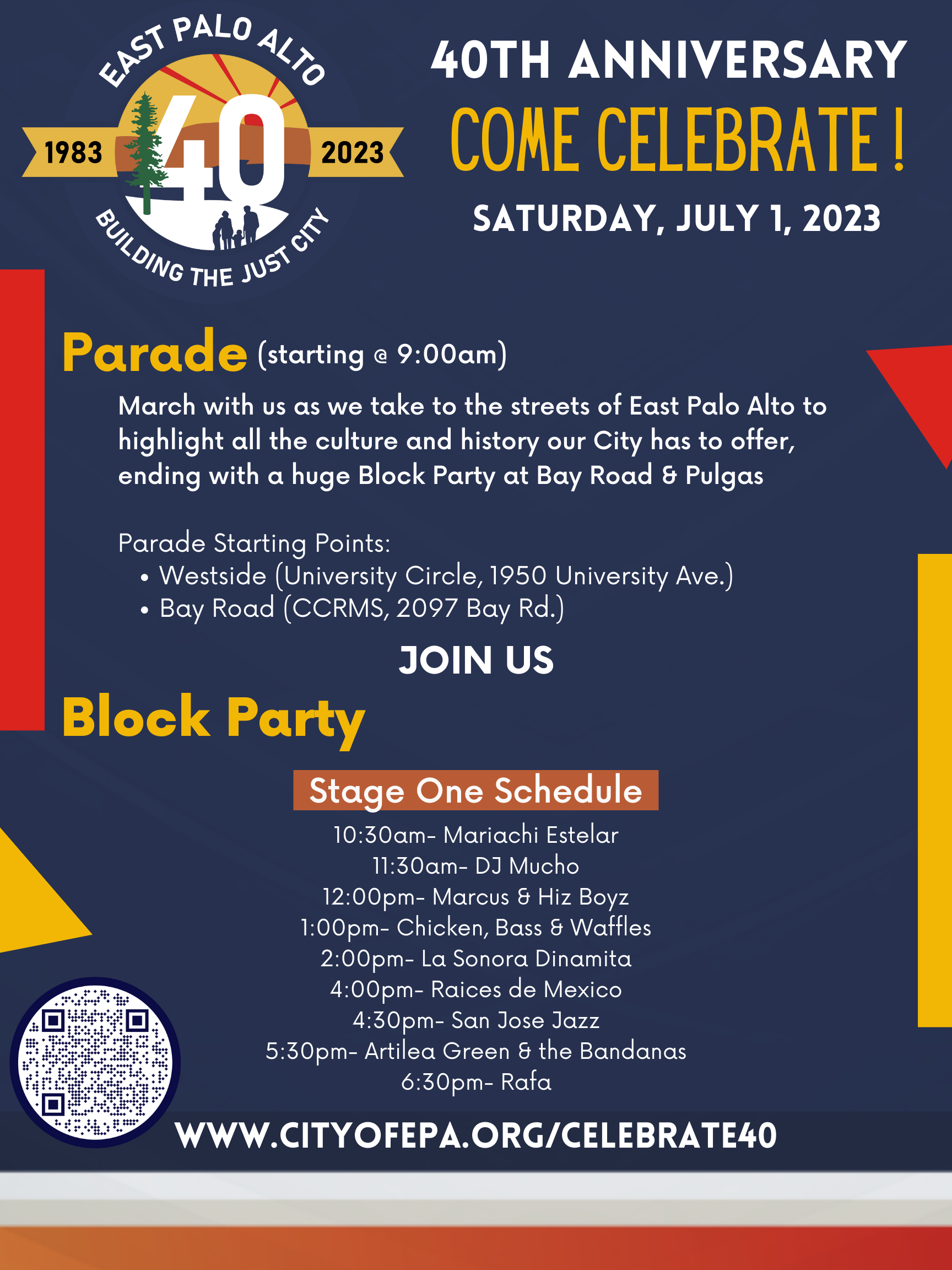 40th Anniversary Parade & Block Party | City of East Palo Alto
