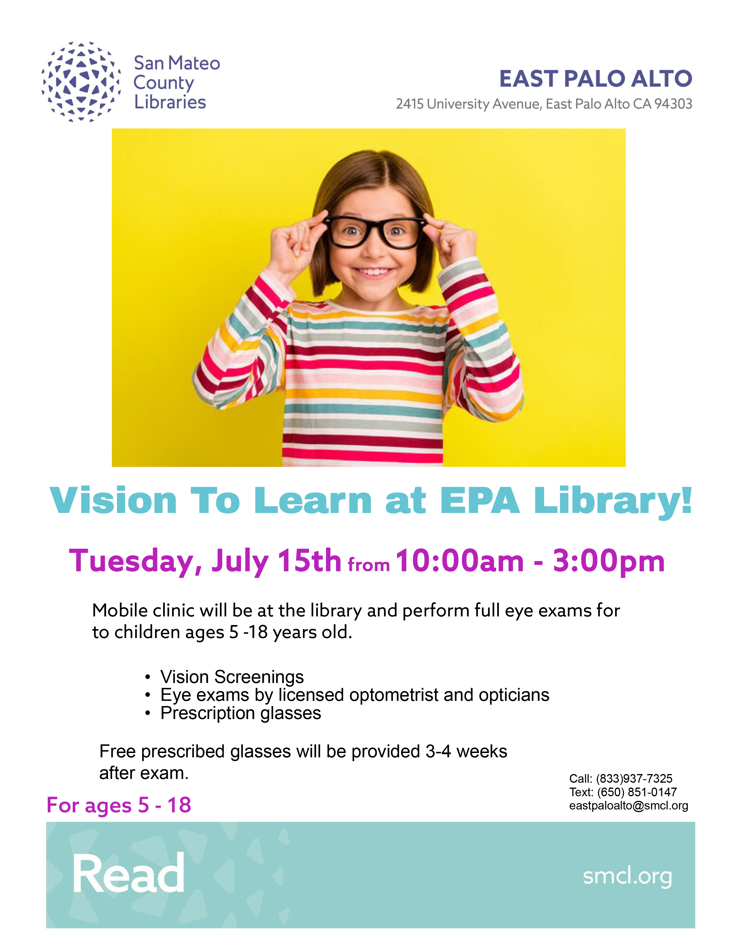 Vision to learn at EPA Library | Vision para aprender en la Biblioteca ...