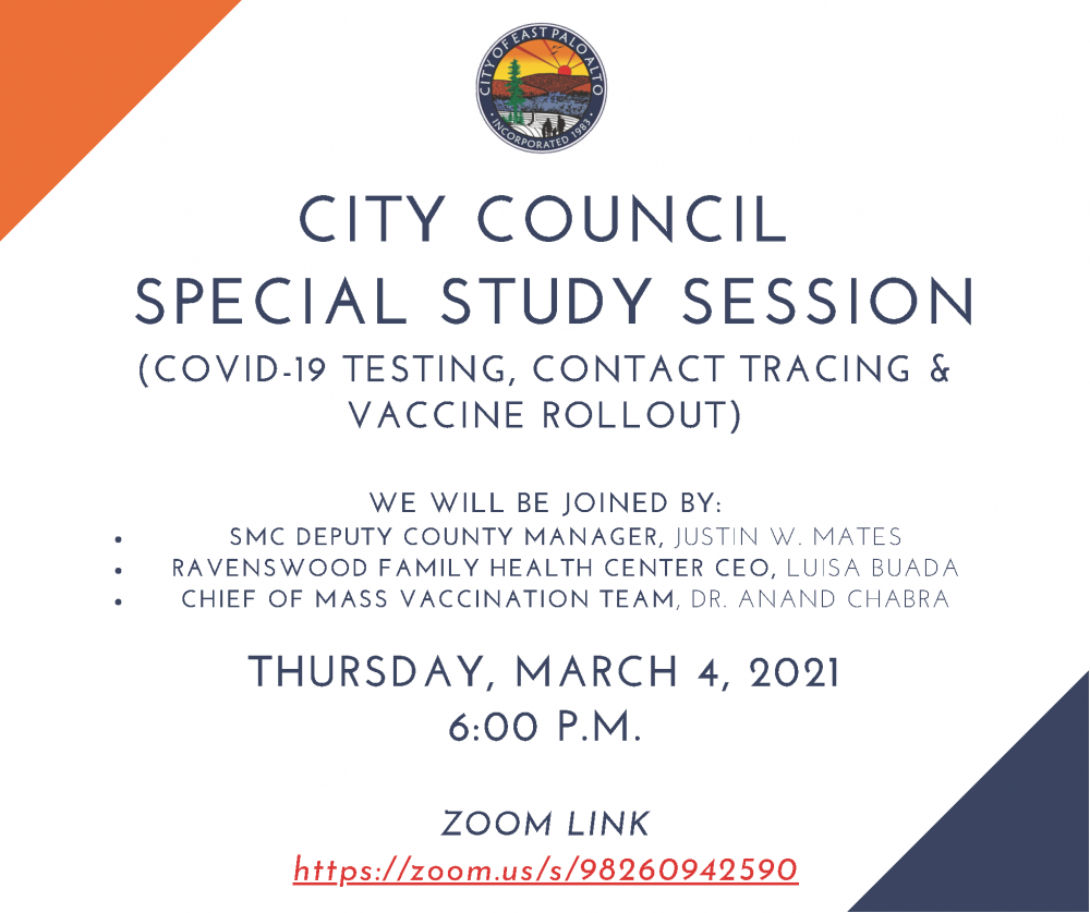 City Council Meeting Special Study Session City Of East Palo Alto