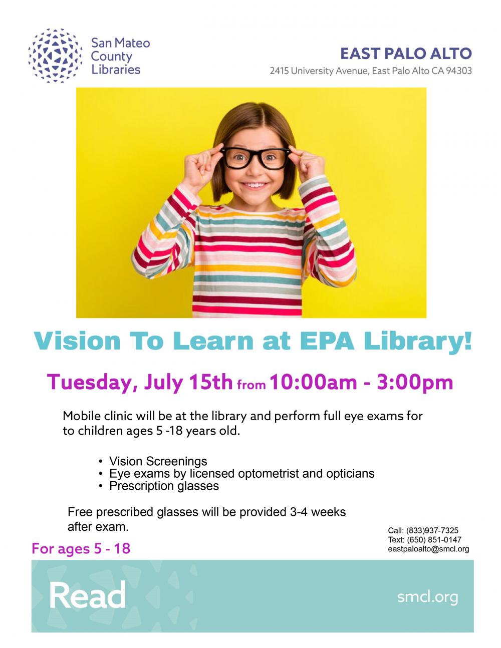 Vision to learn at EPA Library | Vision para aprender en la Biblioteca ...