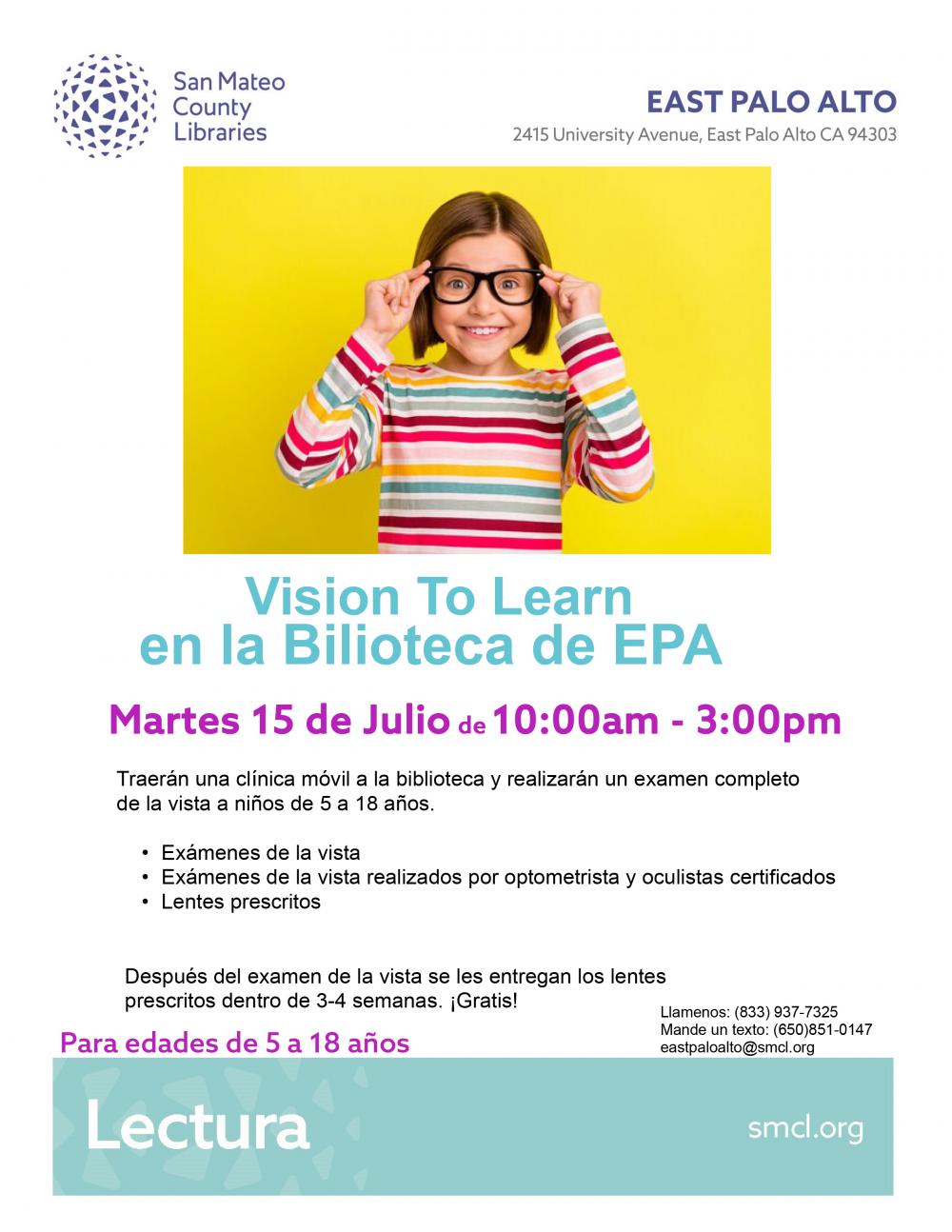 Vision to learn at EPA Library | Vision para aprender en la Biblioteca ...