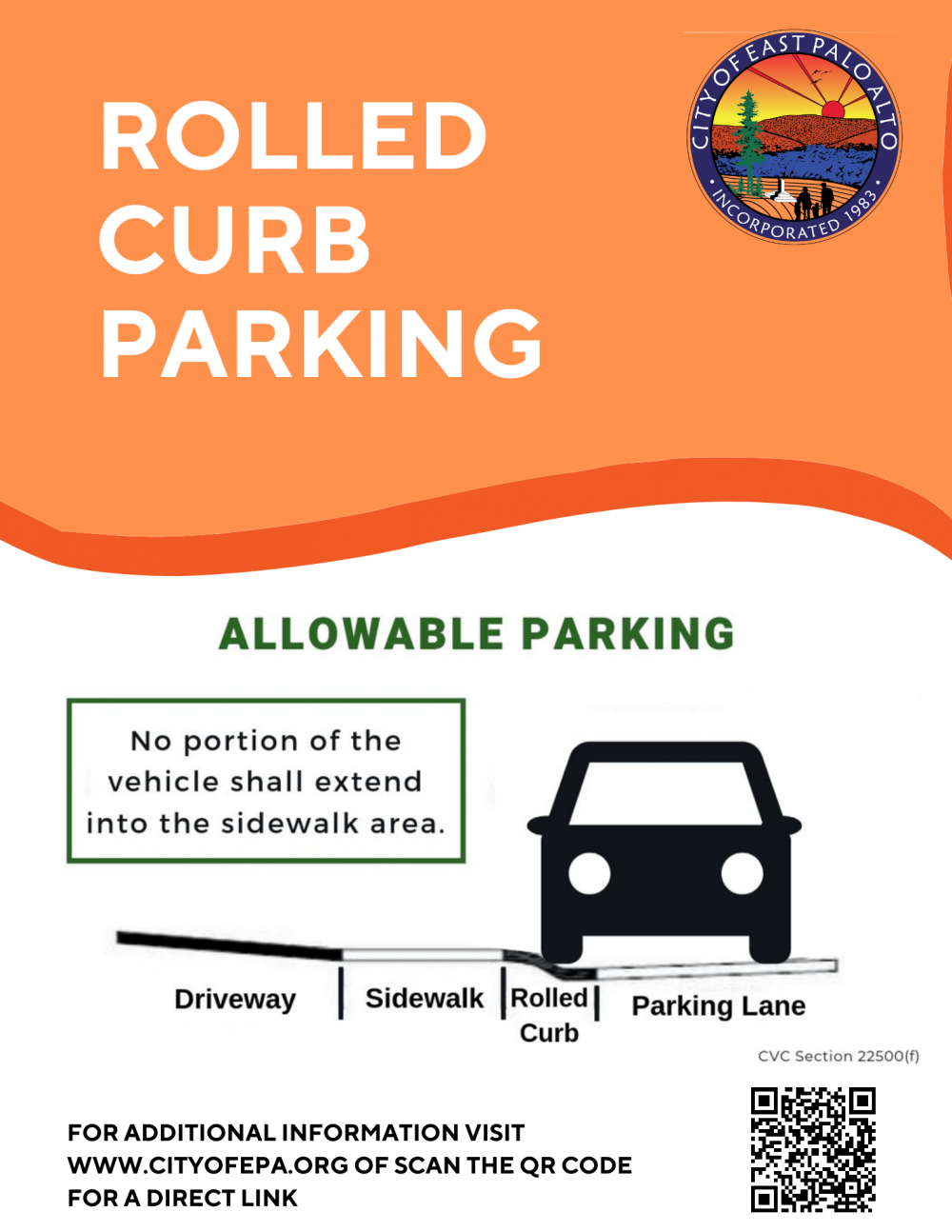 Rolled Curb Parking | City of East Palo Alto
