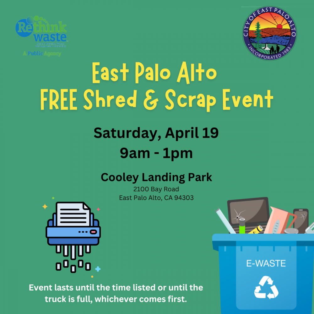 FREE Shred & Scrap Event | City of East Palo Alto